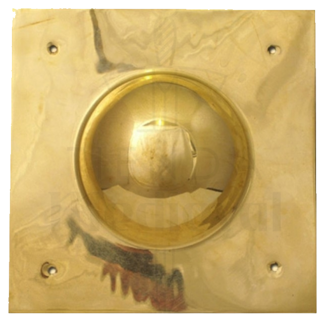 Square-shaped bronze Roman shield